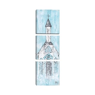 iCanvas "Abstract White Chapel" by Ashley Bradley 3-Piece Canvas Wall ...
