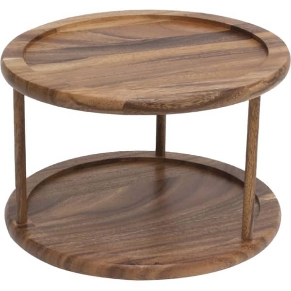 Lipper Acacia 2 Tier Turntable - Bed Bath & Beyond - 36088233