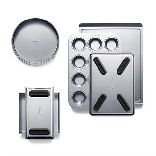 Nonstick Bakeware Set, 6-Piece Set Includes Cookie Sheet, Cake, Brownie ...
