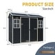 8 ft x 4 ft Outdoor Storage Shed with Two-Window and Double-Door ...