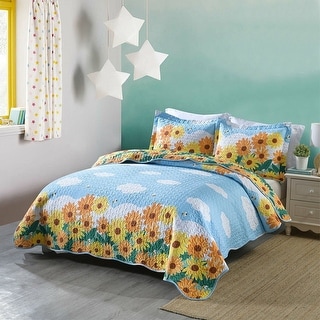100% Cotton Kids Bedspread Quilts Set Teens Boys Girls Bedding Twin ...