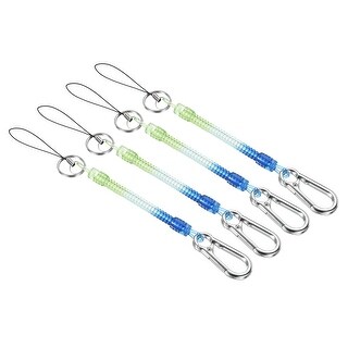 Retractable Coil Spring Keychain with Big Rings, 4 Pack Plastic - Bed ...