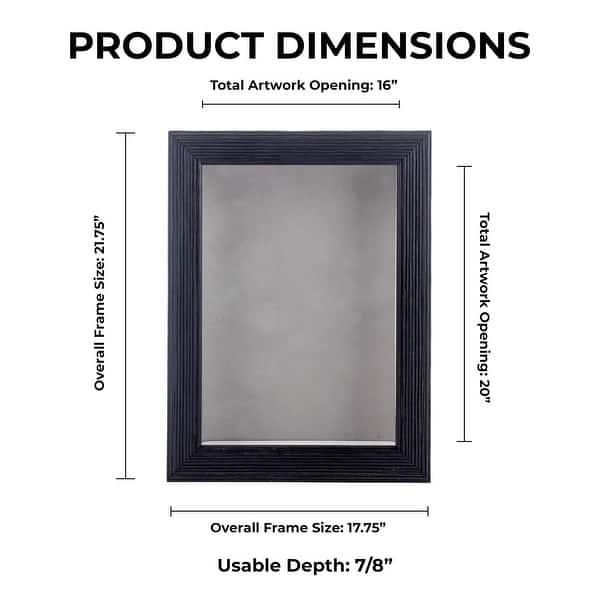 16x20 Shadow Box Frame Barnwood Black Wood | 1" Usable Display Depth ...