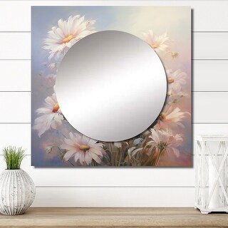 Designart "Minimalism Daisy Impression I" Daisies Wall Mirror - Floral ...