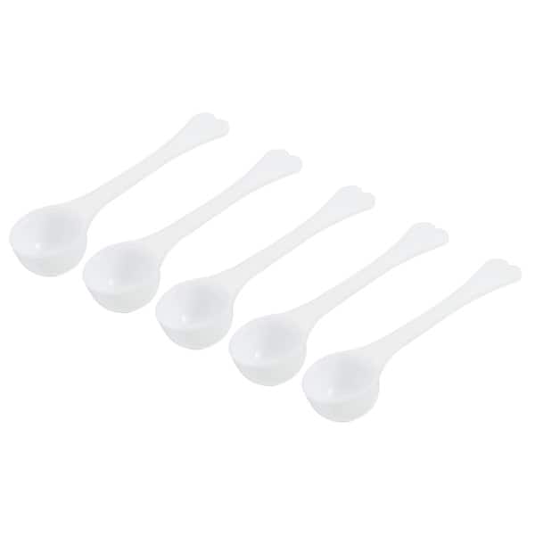 3.7" x 1.1" 3g Long Handle Plastic Measuring Spoons, 20Pcs Round Bottom ...