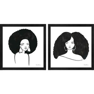 Farida Zaman 'Afro Girl' Framed Art (Set of 2) - Bed Bath & Beyond ...