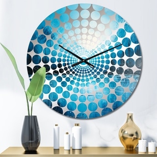 Designart "Northern Sky Blue Harmony" Blue Sky Clocks Traditional Wall ...