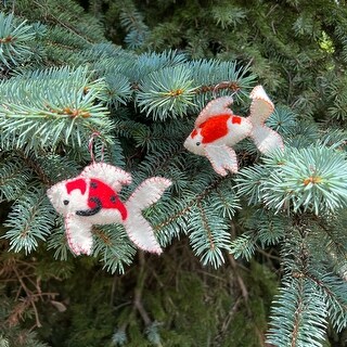 Koi Fish Handmade Felt Ornaments, Set of 4 - Bed Bath & Beyond - 36267554