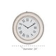 White Metal Decorative Wall Clock - 24 x 3 x 24Round - Bed Bath ...