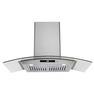 Wall Mounted Range Hood 30", 3 Speed Fan, Kitchen Vent Hood Extractor ...