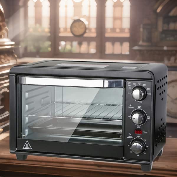 20L Black Stainless Steel Compact Toaster Oven-1200W - Bed Bath ...