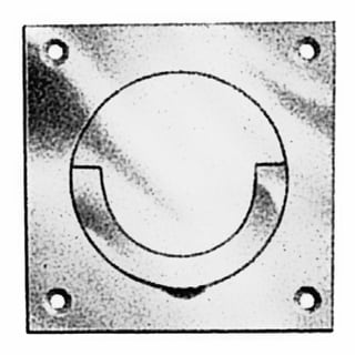 Baldwin 3-1/2 Inch x 3-1/2 Inch Solid Brass Flush Ring Pull for - Bed ...