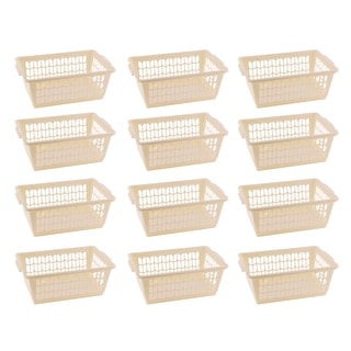 Small Plastic Storage Basket for Organizing Kitchen Pantry, Pack of 12 ...