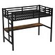 Metal Twin XL Size Loft Bed w/Power Outlet & LED Lighted,Space-Saving ...