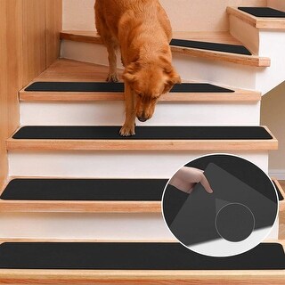15 Pack Rug Step Carpet Treads,Anti Slip Step Mats Pads,30x8 in,Black ...