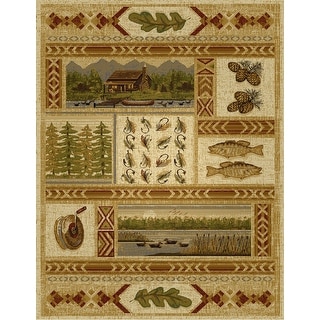 Woodland GC_RST5602 Cream Lodge Area Rug - Bed Bath & Beyond - 40767432