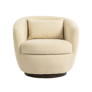 Upholstered Swivel Bucket Armchair with Concealed Storage - Bed Bath ...