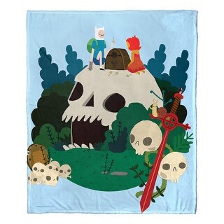 Cartoon Network Adventure Time Treasure Awaits Silk Touch Throw Blanket ...