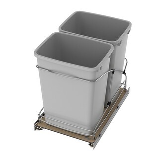 Rev-A-Shelf Double 35 Quart Pull Out Trash Containers, Gray, 54WC ...