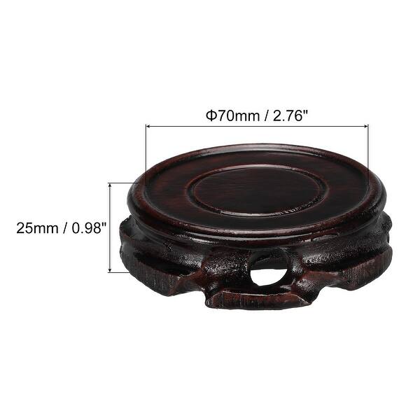 Wooden Stand Holders Displays Base 70mm Diameter Black for Vase Bonsai ...