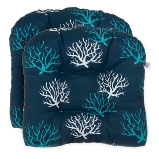 Reef Royal 19" x 19" Wicker 2 Pack Seat Cushions - Bed Bath & Beyond ...