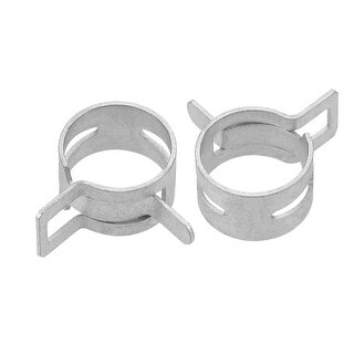 Steel Band Clamp Hose Tube Spring Clips Clamp Silver Manganese Steel ...