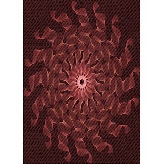 Ahgly Company Machine Washable Transitional Dark Scarlet Red Area Rugs ...