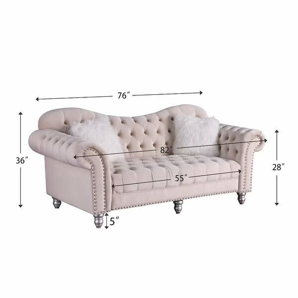 Luxury Classic America Chesterfield Tufted Camel Back Sofa - Bed Bath ...