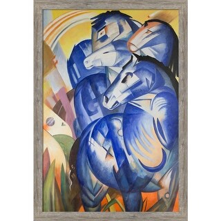 La Pastiche The Tower of Blue Horses with Metropolitan Pewter Frame ,39 ...