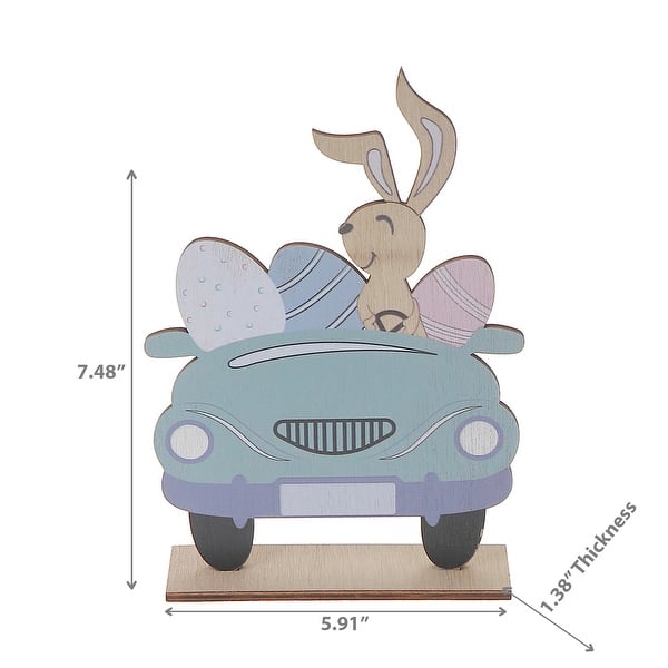 Wooden 3 Wheels Car With Easter Bunny Decor - Bed Bath & Beyond - 40153262