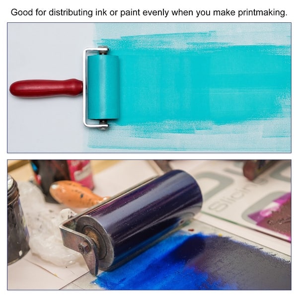 6 Inch Rubber Roller Brayer Rolling Tools for Printing Printmaking ...