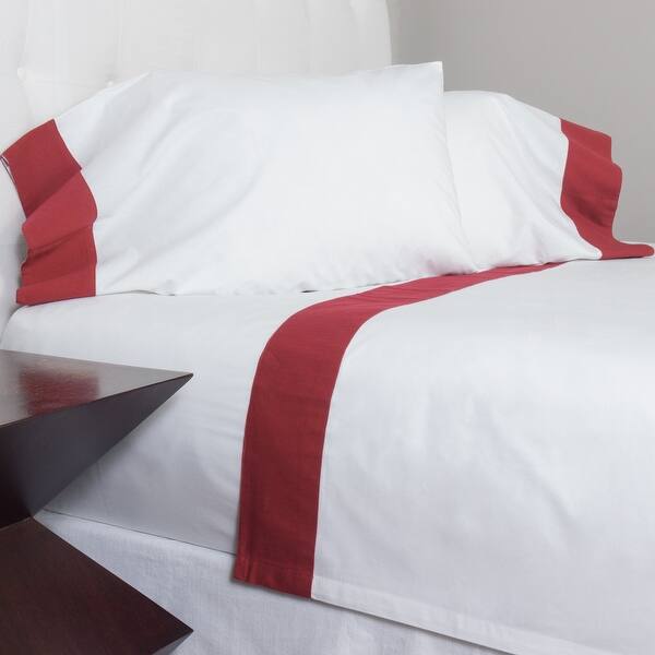 Macden Red Sheet Set - Bed Bath & Beyond - 32377072