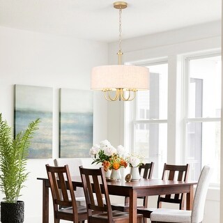 5-Light Industrial Antique Distressed Rusted Drum Chandelier with Rusty ...