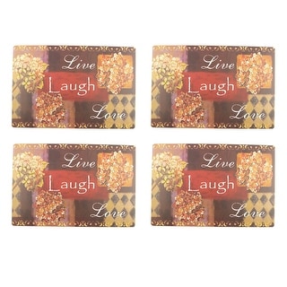 4 Pieces Live, Laugh, Love" Foam Placemats - Bed Bath & Beyond - 39196180