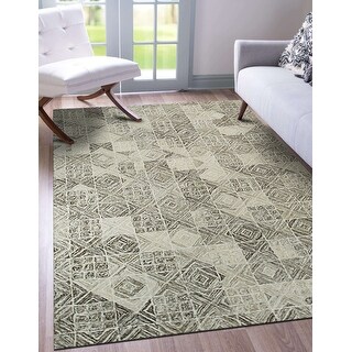 Hand-tufted Wool MULTY GREY Transitional Geometric Modern Tufted Rug ...