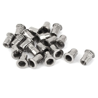 M6 304 Stainless Steel Hex Flat Head Rivet Nut Insert Nutsert 20pcs ...