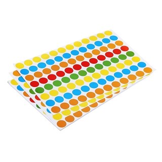 Color Coded Sticker 1440 Round Dots Label Sheet, 0.6Inch Self Adhesive ...
