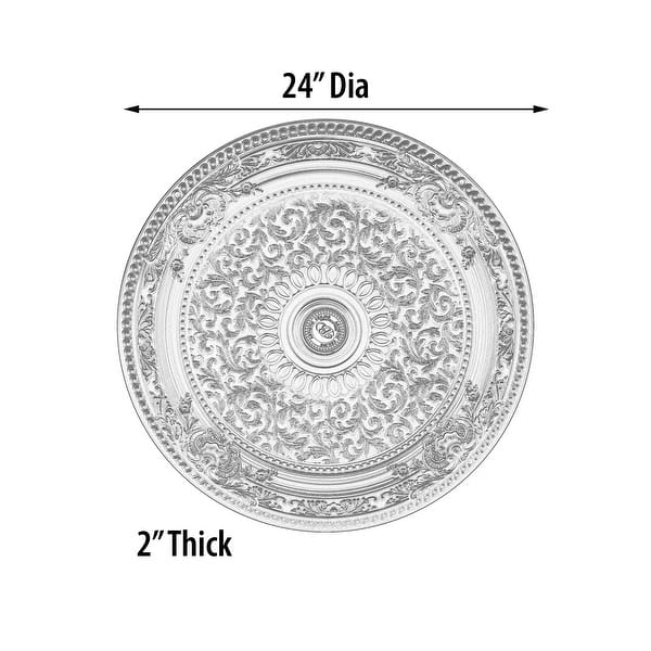 Golden Leaf Chandelier Ceiling Medallion 24" Diameter - Bed Bath ...