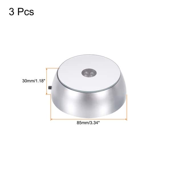 Crystal LED Displays Base Holder Powered by 3 AA Batteries White Light ...