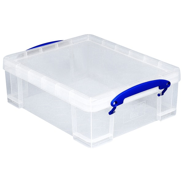 Really Useful Box 8.1L Plastic Storage Container w/Snap Lid & Clip Lock ...