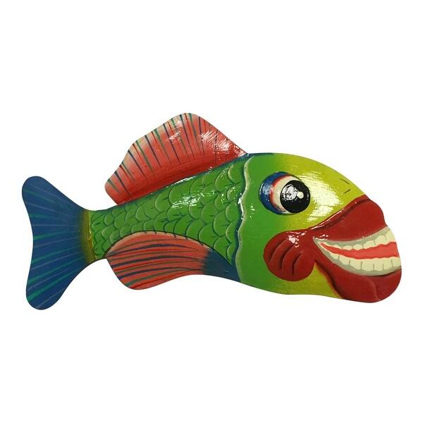 Big Grin Tropical Fish Metal Wall Decor Haitian Art 10 Inches - Multi ...