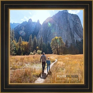 16x16 Contemporary Black Complete Wood Square Picture Frame with UV ...