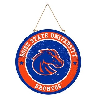 Boise State University Wooden Door Decor Wall Sign - Multi-Color - Bed ...