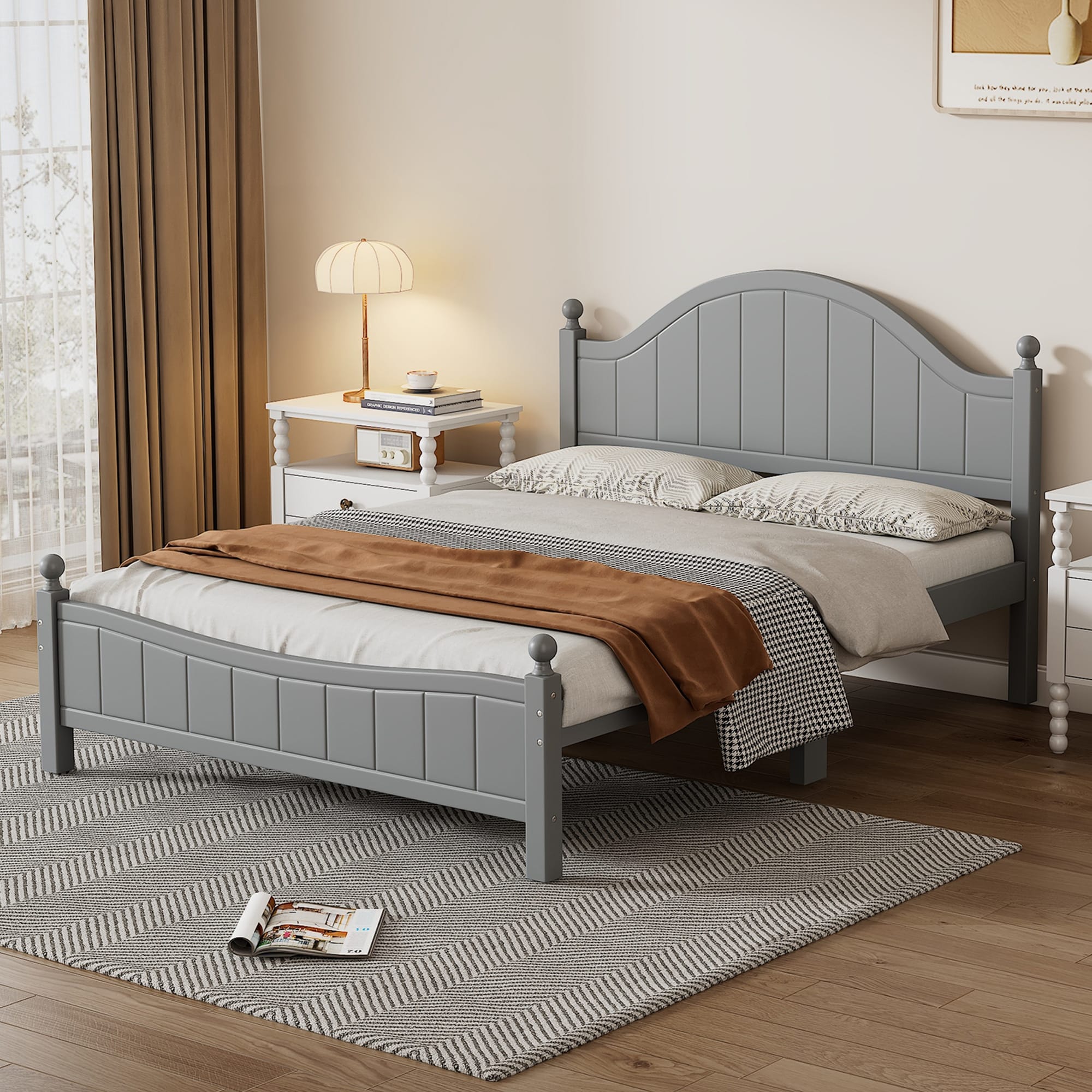Full Size Traditional Concise Style Solid Wood Platform Bed - On Sale ...