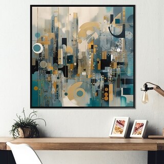 Designart "Transcending Reality V" Abstract Landscape Framed Canvas ...