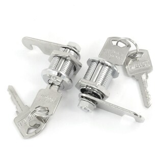 2 Pcs Tool Box Cabinet Locking 18mm Dia Thread Cylinder Cam Locks w ...