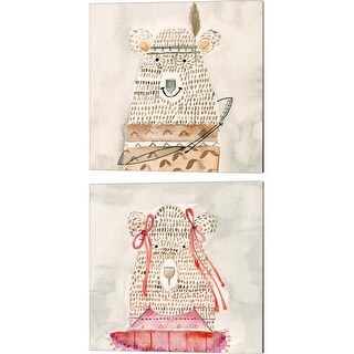 Natalie Timbrook 'Native Bear & Ballerina Bear' Canvas Art (Set of 2 ...