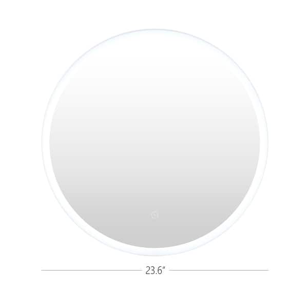 Ledel Round Frameless Backlit LED Anti-fog Bathroom Vanity Mirror - Bed ...