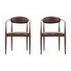 Modern Industrial Elmore Upholstered Dining Chairs (Set of 2) with Iron ...