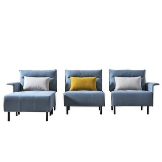 Velvet Sectional Sofa Sets L-shaped Couch Set with Movable Ottomans ...